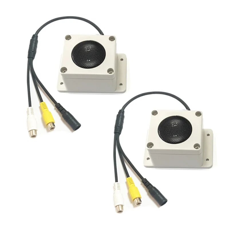 Водонепроницаемый микрофон, динамик в 1, устройство для камеры безопасности на открытом воздухе, IP-камера, запись звука, двусторонний радиопереговорный телефон 2PCS