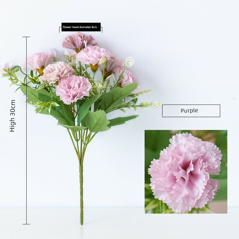 Маленькая гвоздика, искусственный цветочный букет, цветочная композиция, пластиковый цветок, украшение для дома,