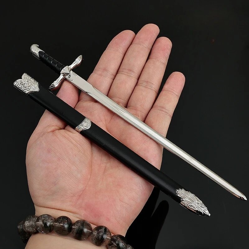 22 см игровая периферия «Меч Altair», металлическая модель мастерства с чехлом для меча, украшение для рабочего стола, подарки на день рождения, игрушки