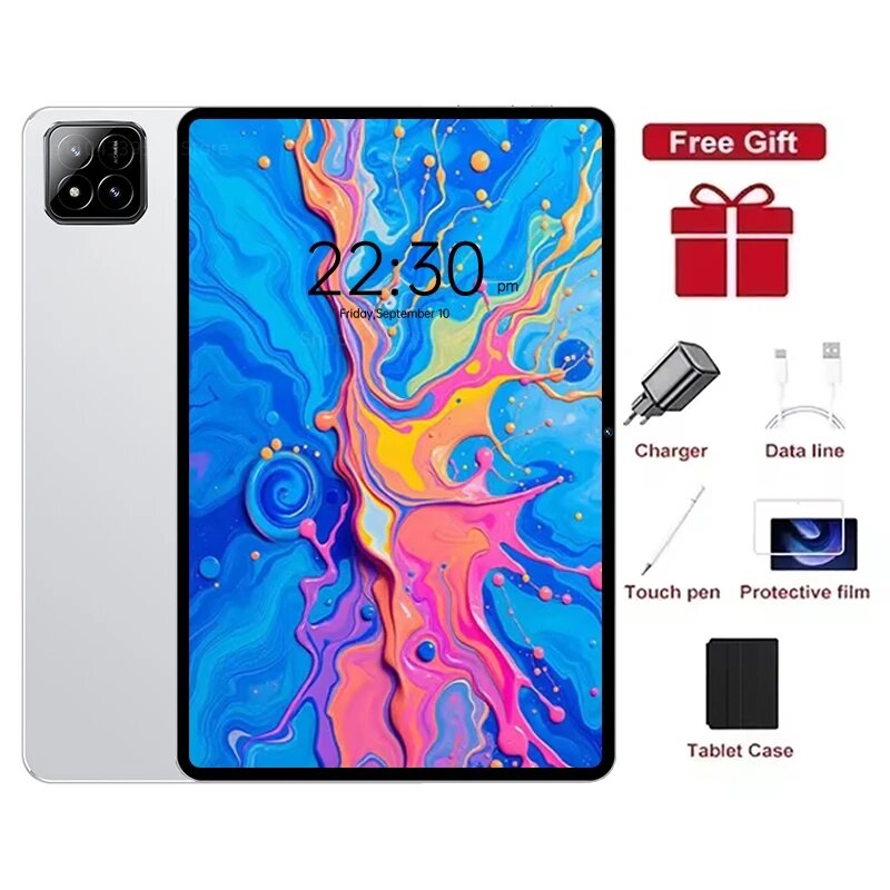 Планшетный ПК Pad 7 Pro Ultra Snapdragon 8gen3 22ГБ+2ТБ 22GB 2TB, Серебряный, silver