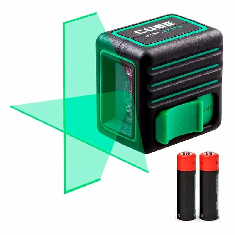 Лазерный уровень нивелир ADA Cube MINI Green Basic Edition (A00496) 2 зеленых луча, самовыравнивающийся