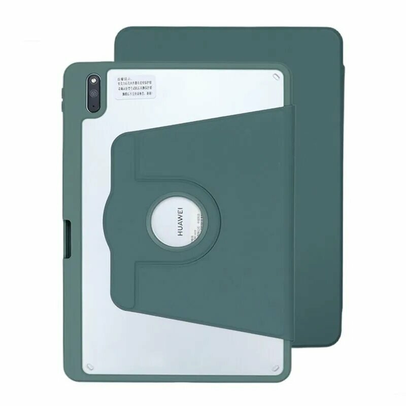 360 вращающийся Чехол для планшета Huawei Matepad 11 2023(DBR-W09 / W10), 2021(DBY-W09 / L09), тёмно-зелёный