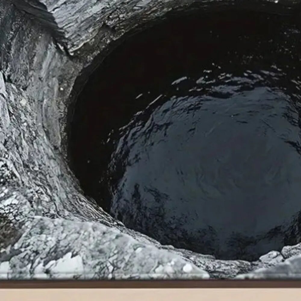 Ковер 3D 50x80 см для ванной комнаты, с изображением подводного мира, нескользящий коврик — фото 1