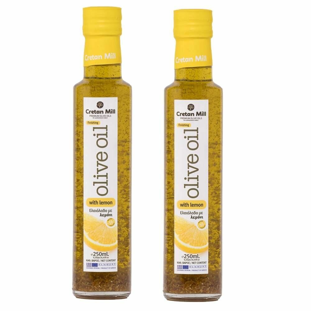 Масло CRETAN MILL оливковое E.V. с лимоном 250мл*2шт.
