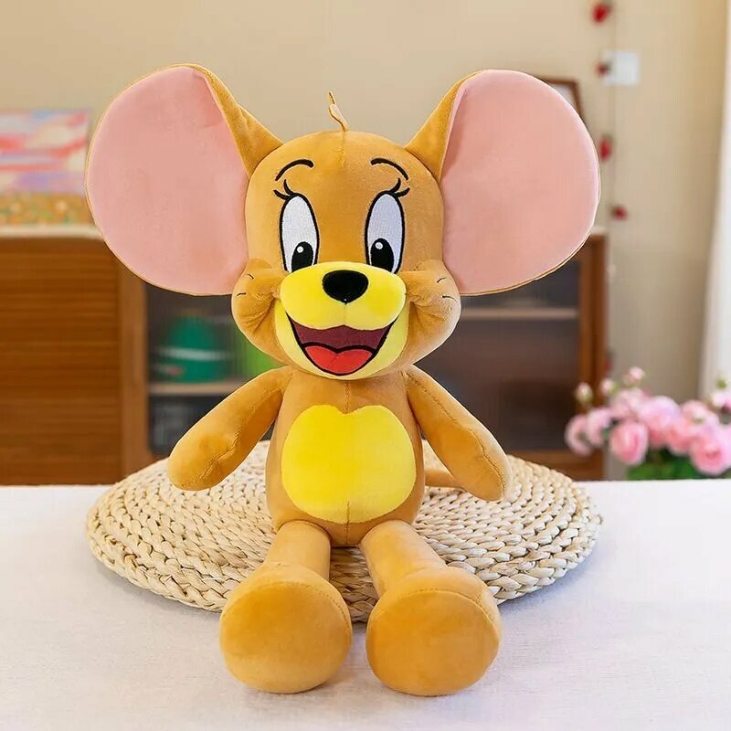 Мягкая подушка-игрушка Tom и Jerry, наполнитель из пуха, детская подарочная кукла на День Святого Валентина, мультфильм, Jerry - 55 см/21,7 дюймов.