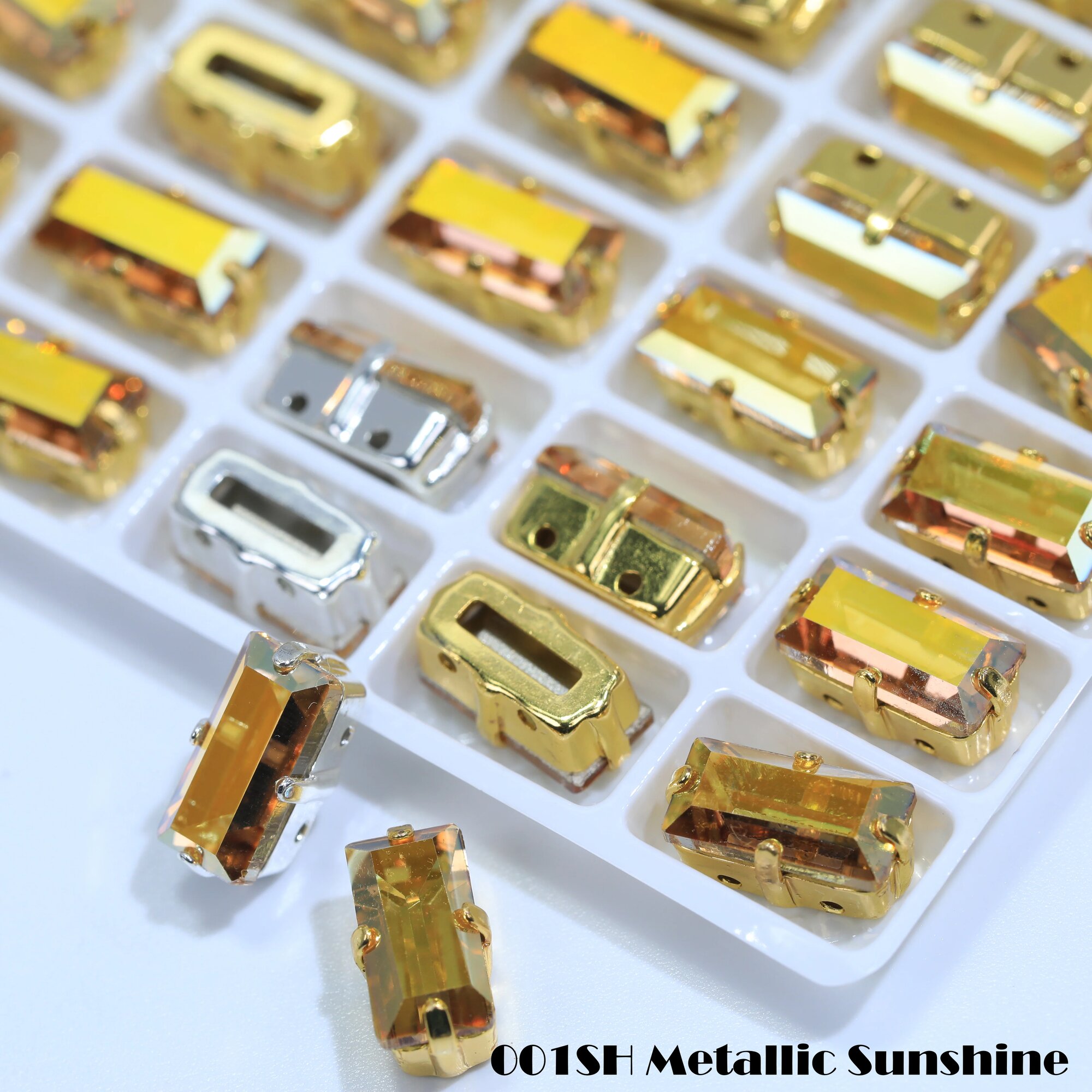 Кристаллы багеты SH Metallic Sunshine, Gold Claw