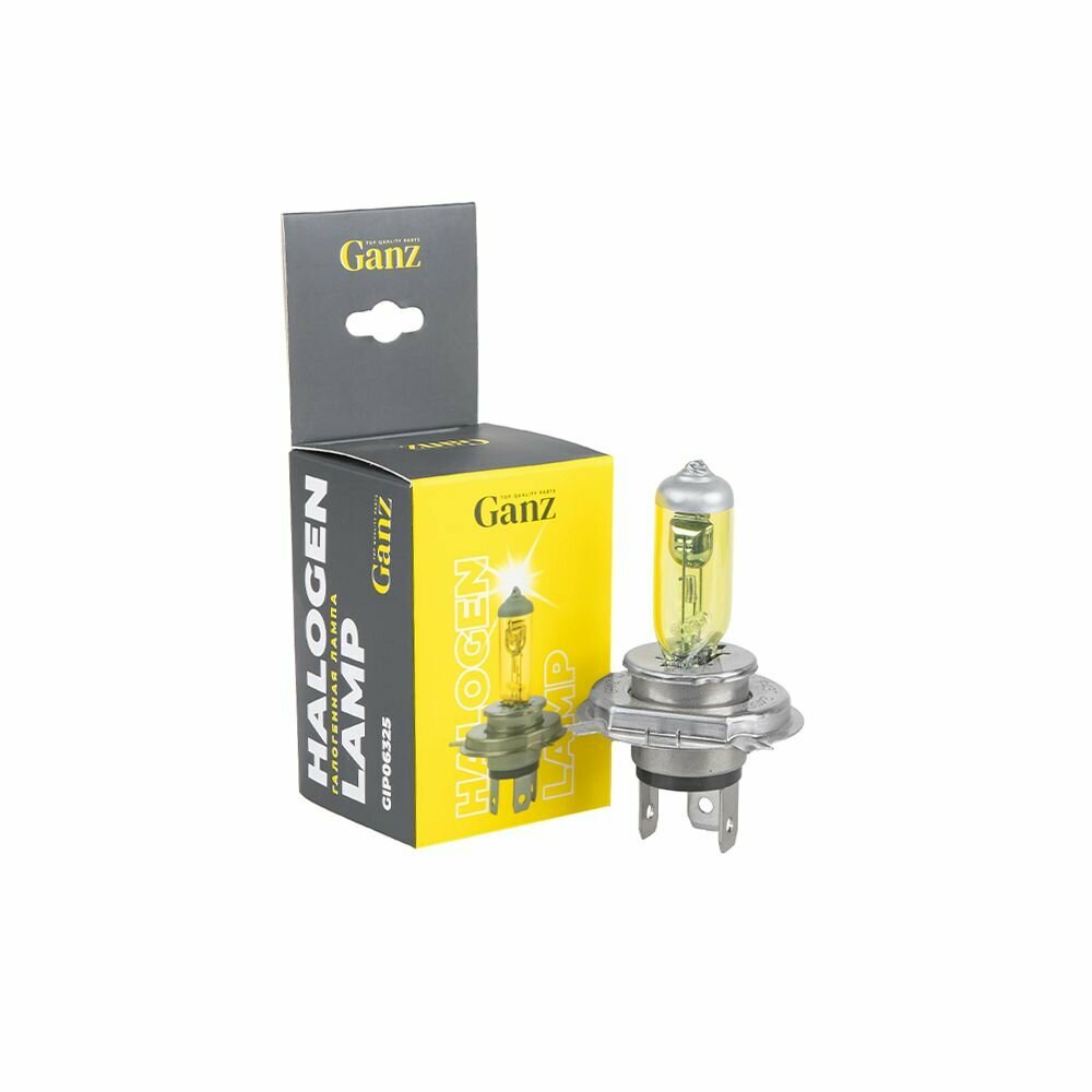 Лампа H4 12v 100/80W P43t Yellow. 1 шт. GANZ GIP06325