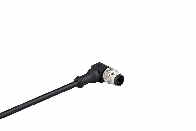 Кабель соединительный 2м со штепселем M12х4 90град. ПВХ IP68 EMAS SKM12F4DXV2