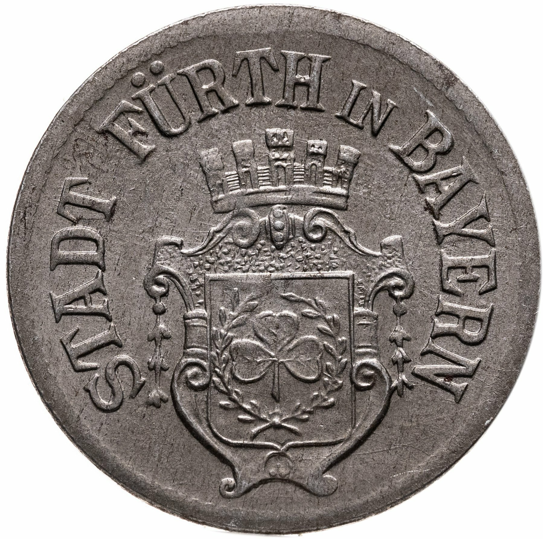 Германия, Фюрт 50 пфеннигов 1917, Цинк, в сохранности AU-UNC