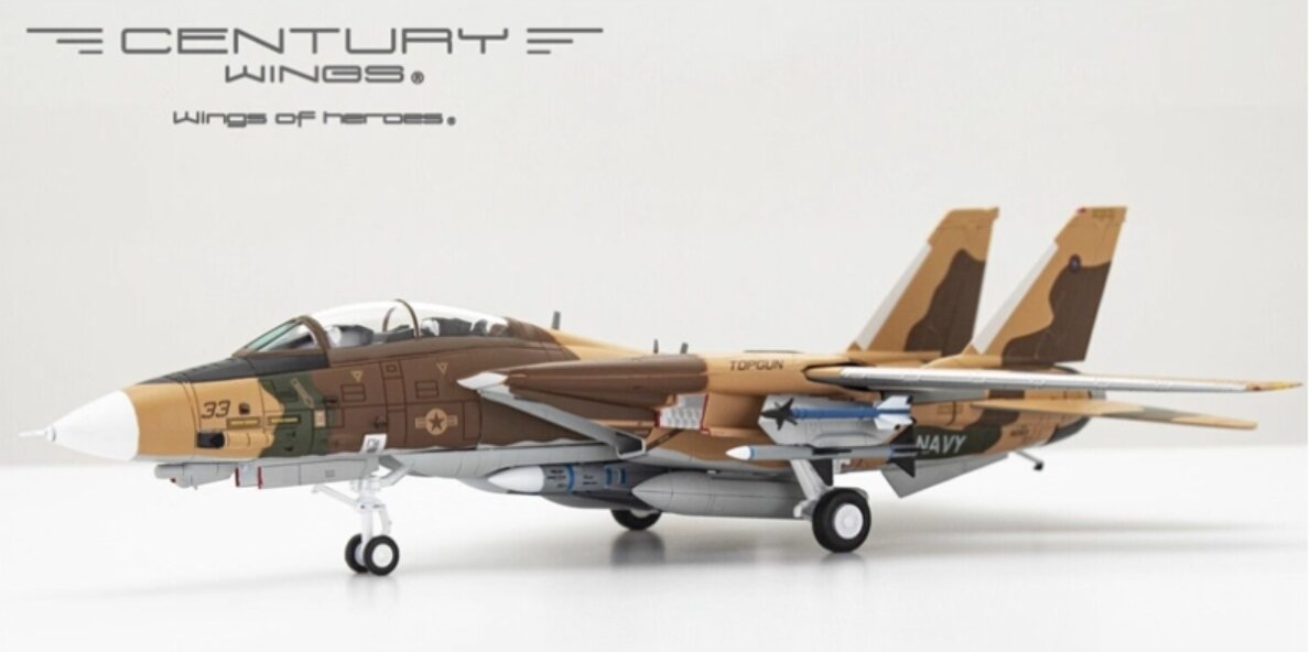 Century Wings 1:72 Модель истребителя F-14A Tomcat (ВМС США, TOP GUN), металлическая коллекционная модель самолета