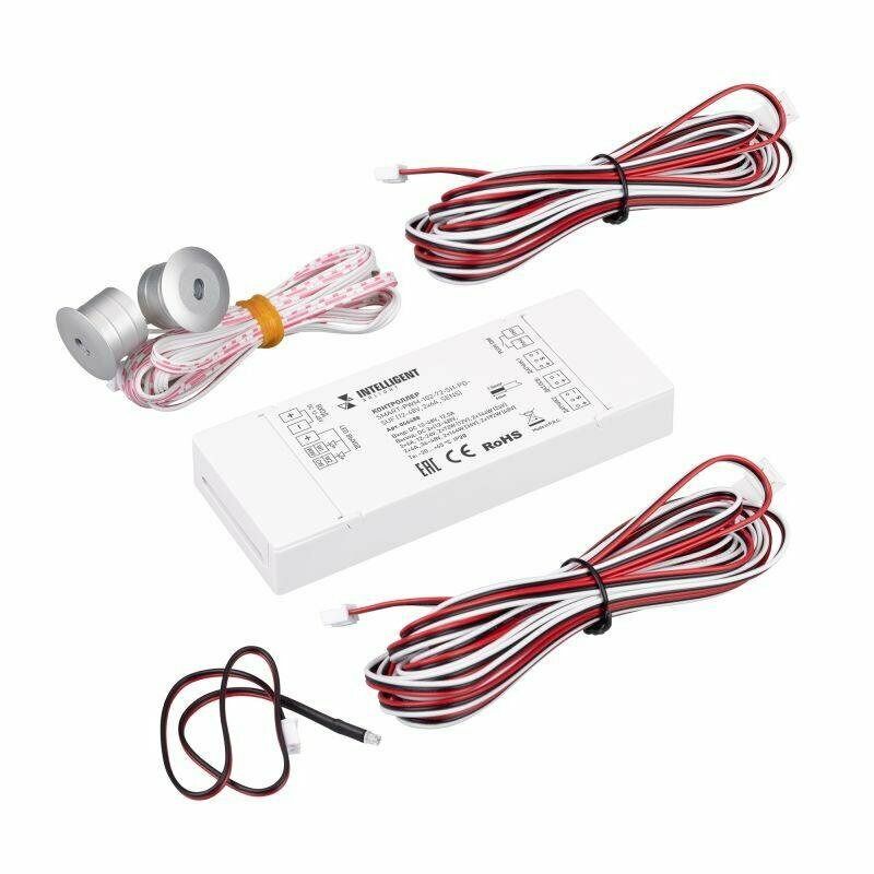 Контроллер лестничный SMART-PWM-102-72-SH-PD-SUF 12-48В 2х6А SENS IP20 пластик INTELLIGENT ARLIGHT 046488