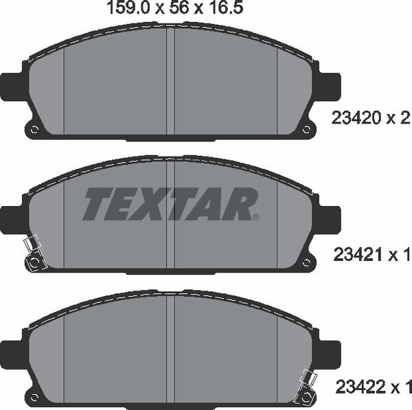 Колодки тормозные передние TEXTAR 2342001