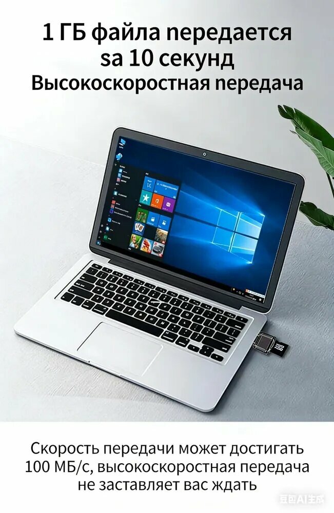 Адаптер для чтения карт Micro-SD, USB Type C - Micro-SD/TF адаптер для Type-C, B — фото 1