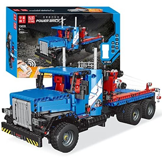 Конструктор на пульте управления Mould King 15020 Грузовой эвакуатор, 1604 детали