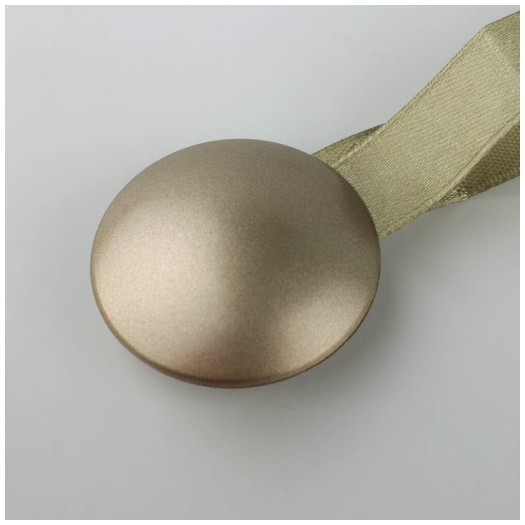 Магнит круглый двусторонний 3,5 см для легкого веса штор с лентой 29 см, Пара (2 шт. Антик