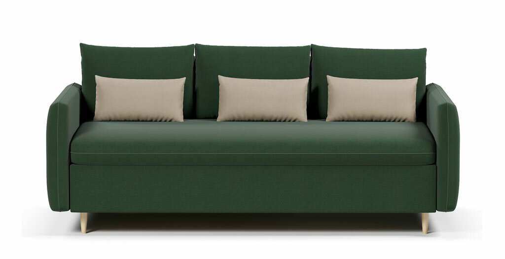 Диван-кровать Рон, 214х114х96 см, Пантограф (Тик-так), диван раскладной, с ящиком для белья, с декоративными подушками