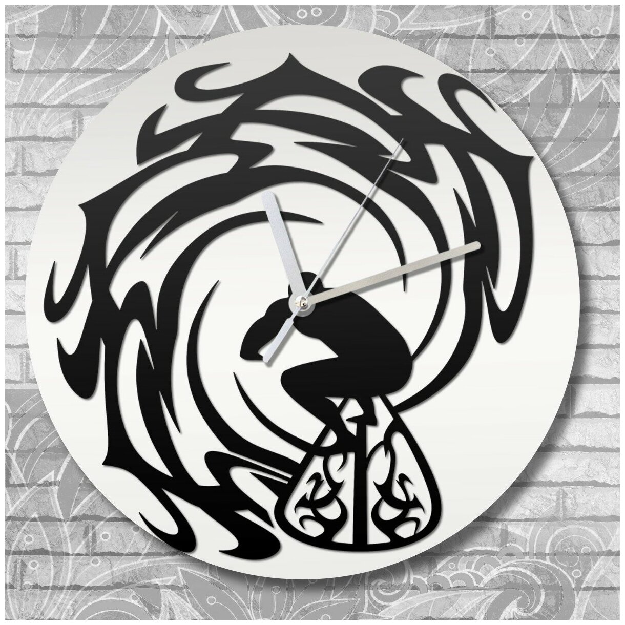 Настенные часы деревянные бесшумные серфинг - 143