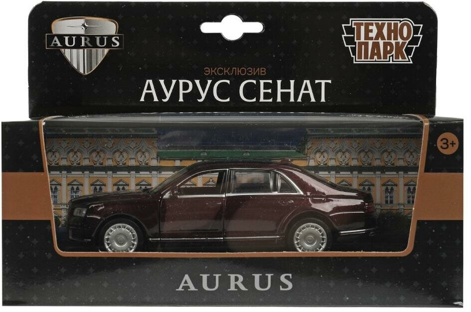 Модель Aurus Аурус Сенат бордовый 13,5 см, открываются двери и багажник