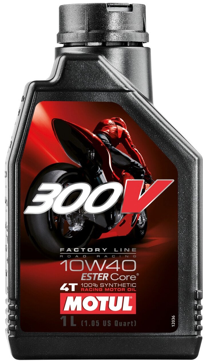 Масло моторное MOTUL 300V ROAD RACING, 10W-40, 100% cинтетическое, 1 л