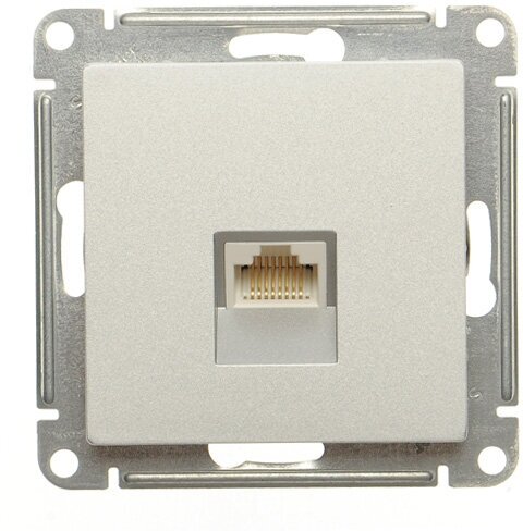 Механизм Atlas Design ATN000383 розетки компьютерной RJ45 с/п алюминий Schneider Electric (2 шт. в наборе)