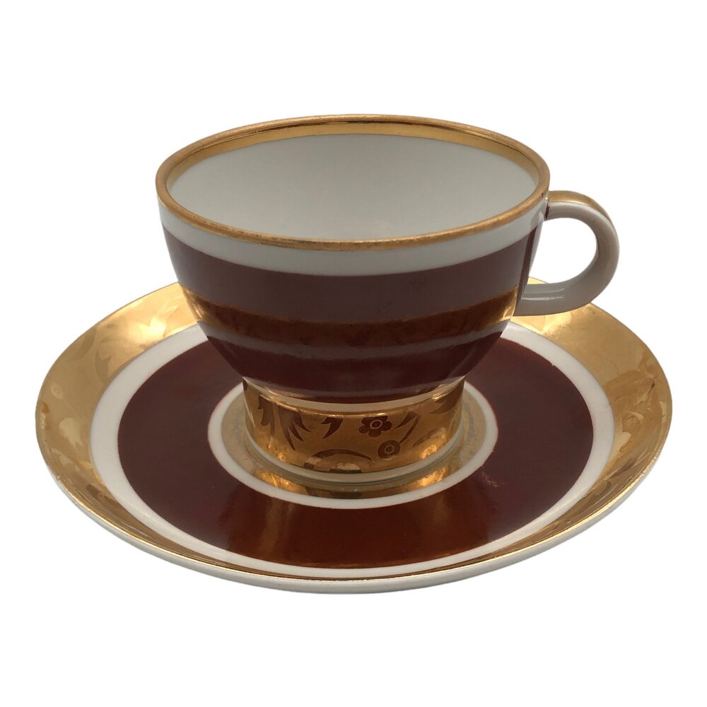 Чайная пара "Праздничная", 1970-1980 гг, ЛФЗ