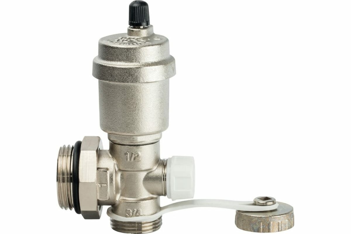 STOUT SMS-1000010001 Регулируемый концевой фитинг с дренажным вентилем для трубопроводов