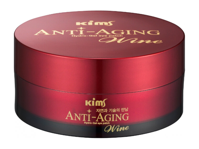 KIMS Anti-Aging Wine Hydro-Gel Eye Patch Пачти для глаз анти-возрастные гидрогелевые винные, 60 шт.