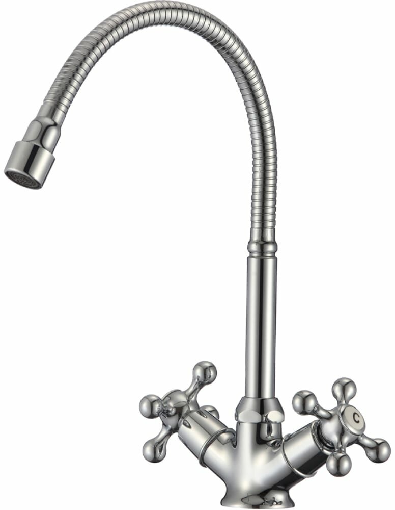 Смеситель для кухни с гибким изливом OLIVE'S girona, из нержавеющей стали