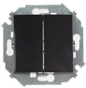 Выключатель SIMON 15 2-кл. 16А 250В винт. зажим черн. глянец 1591398-032