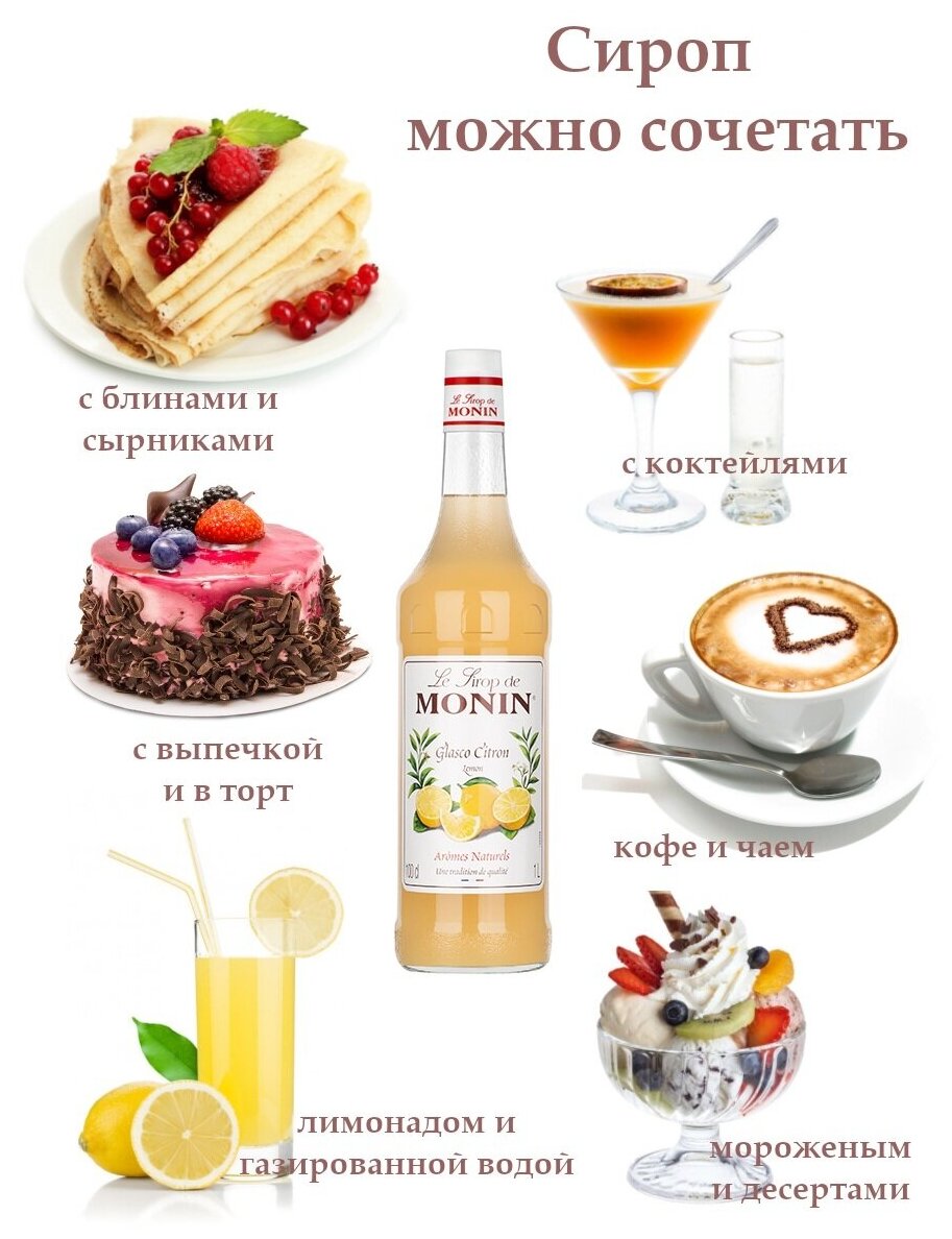 Сироп Monin Lemon (Лимон), 1л — фото 1
