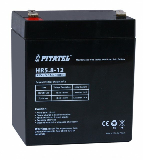 Аккумулятор Pitatel HR5.8-12, HR 1221W (12V, 5800mAh)