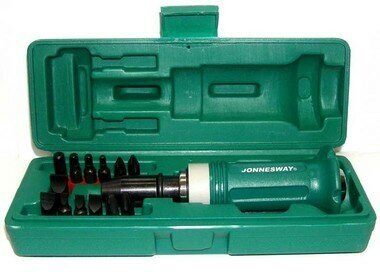 Отвертка ударная + насадки 14 пр. AG010138 Jonnesway, 48302