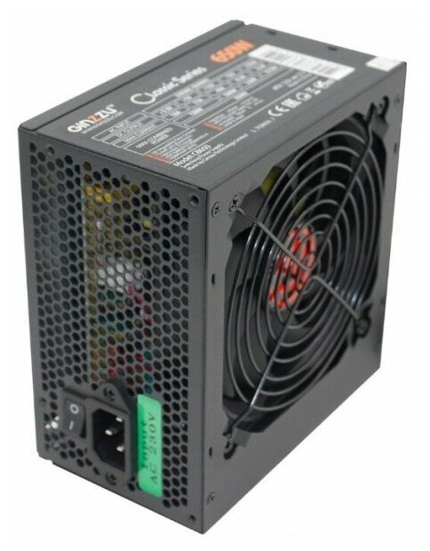 Блок питания Ginzzu CB650 12CM черный,24+4p,2 PCI-E(6+2), 4*SATA, 3*IDE, оплетка MB, кабель питания