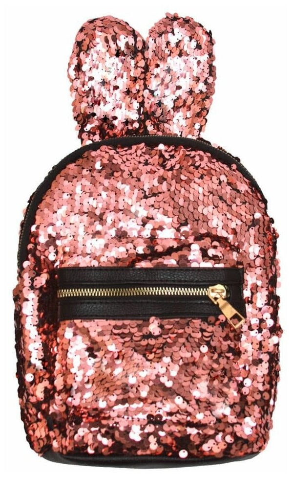 Рюкзак с ушами и пайетками, розовый Pink Rabbit toys Рюкзак с ушами и пайетками, розовый