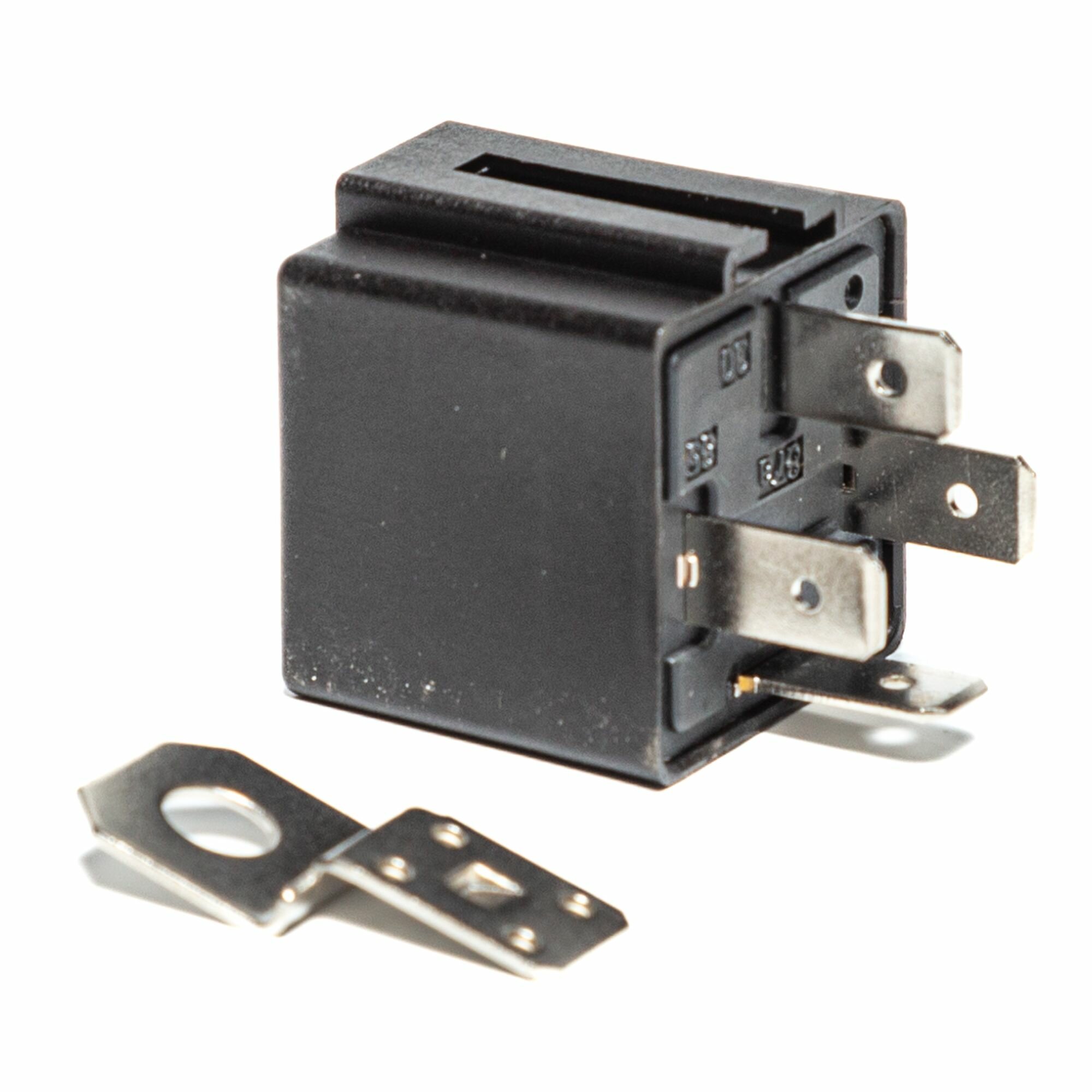 Реле стартера 4-х контактное с кронштейном 98.3777-10 (ан. 90.3747-10, 75.3777-10), 30 А, 12 В (АвтоЭлектрика)