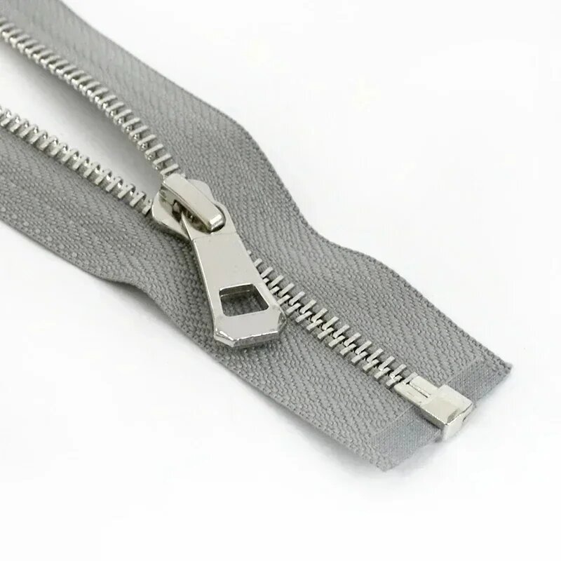 Металлические молнии Meetee 35-85 см No5-2Pcs, GraySilver, 75cm