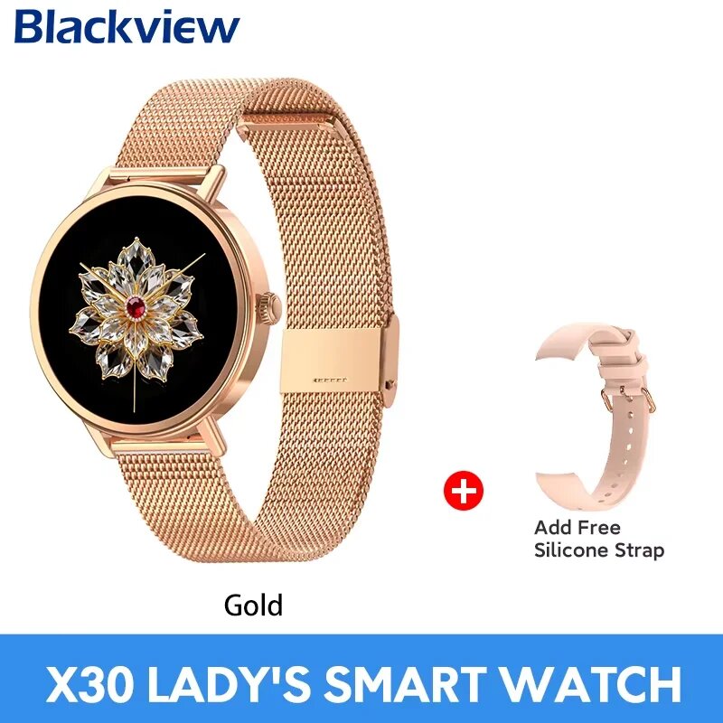 Blackview X30 Женские умные часы Желтый, Gold