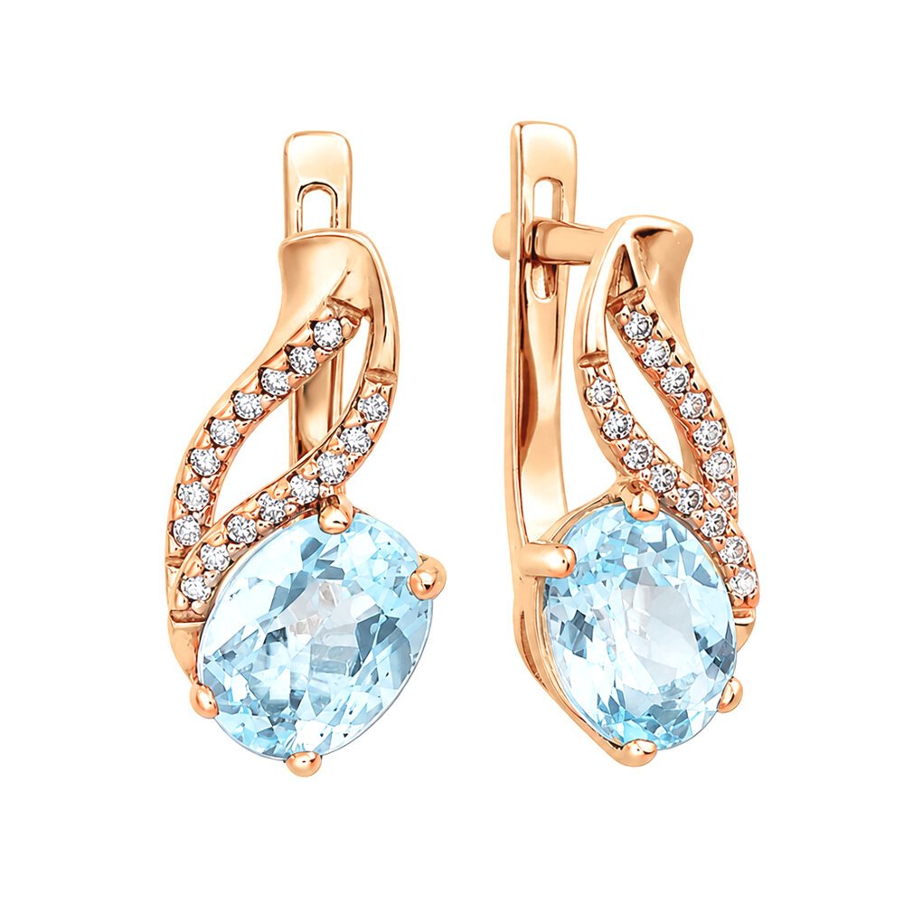 серьги из золота, с бриллиантами