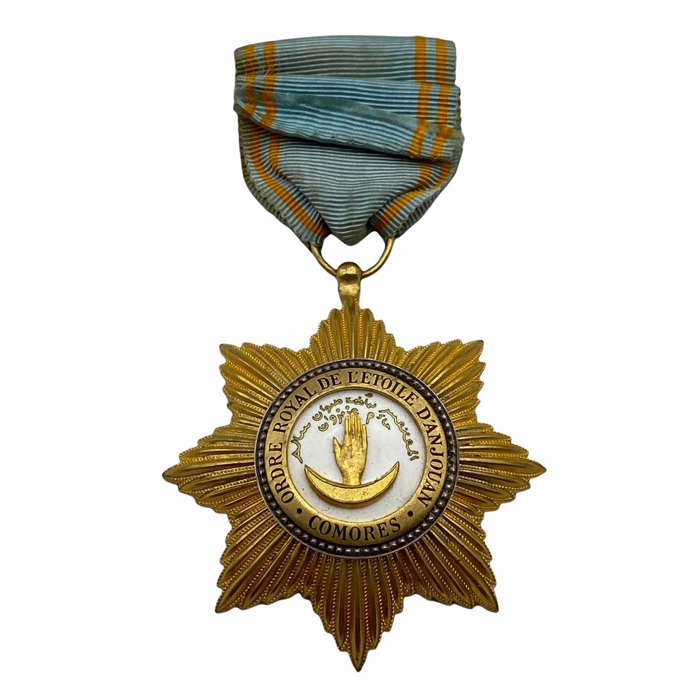 Коморские Острова, Орден Звезды Анжуана. Командор - III степень в ориг. коробке, 1874-1963 гг.