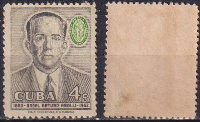 Почтовые марки Куба 1958г. "Знаменитые кубинцы - Ангел Артуро Абалли" Врачи NG