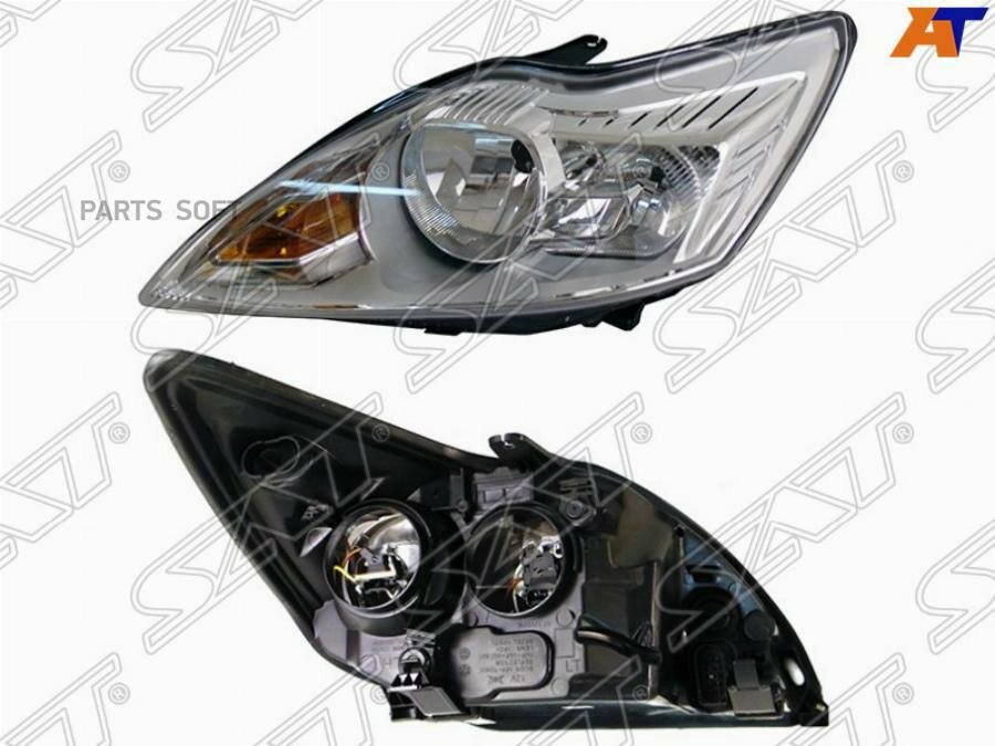 Фара Ford Focus 07-11 (Слева/ Галоген/ Ручная регулировка) SAT ST-431-1170CL | цена за 1 шт