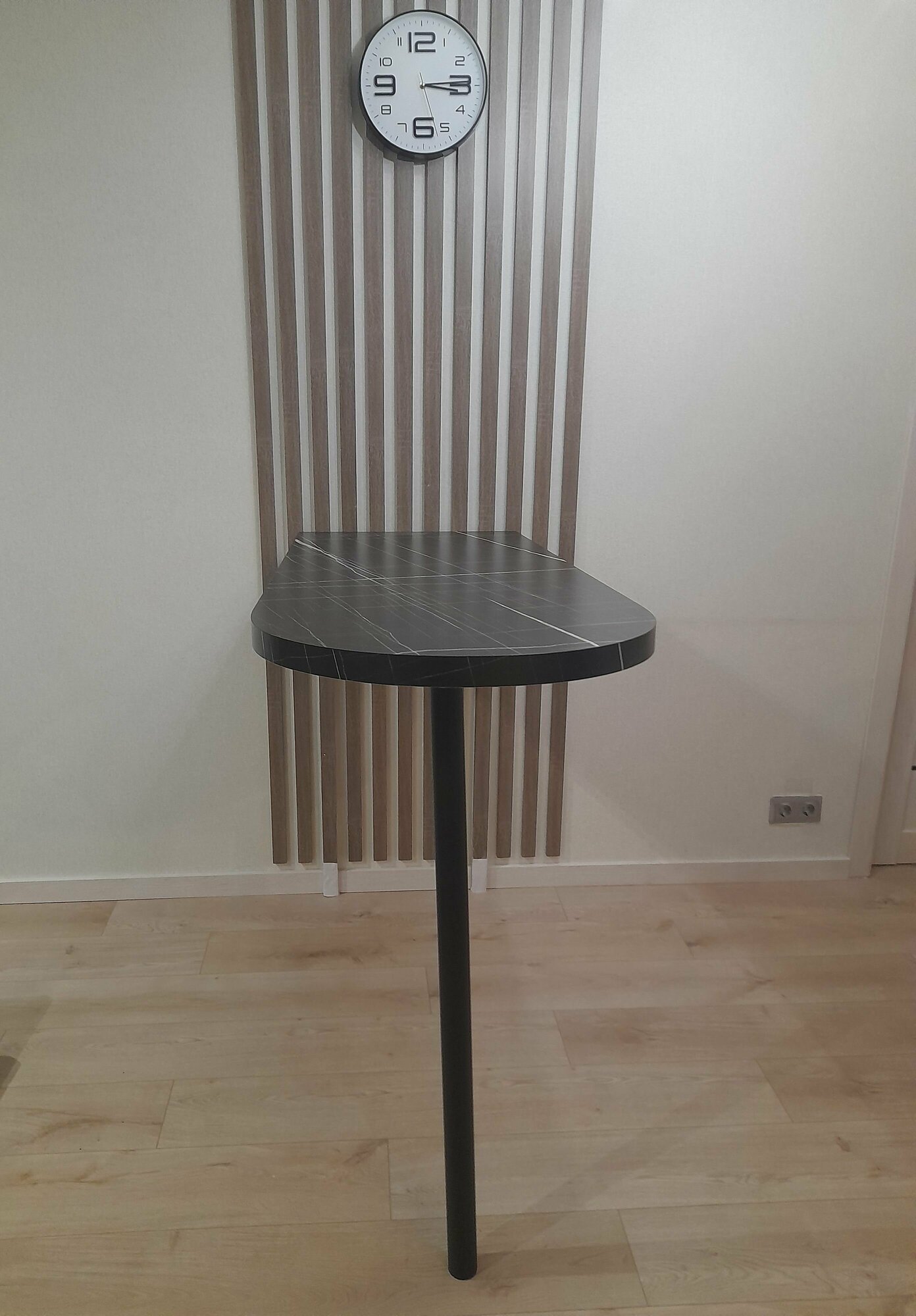 Барная стойка БС-1Ч Черный тунис глянец 150*58 см