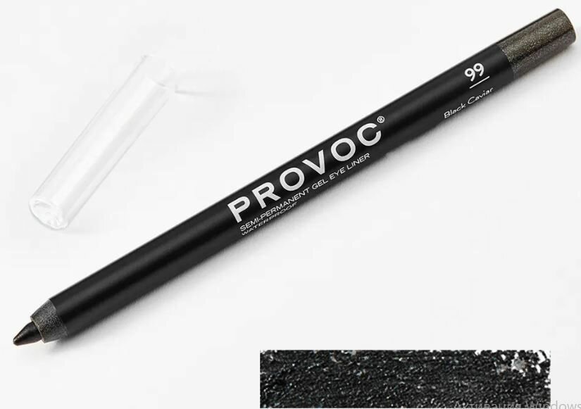 PROVOC, Гелевая подводка в карандаше для глаз Eye Liner 99 Black Cavia
