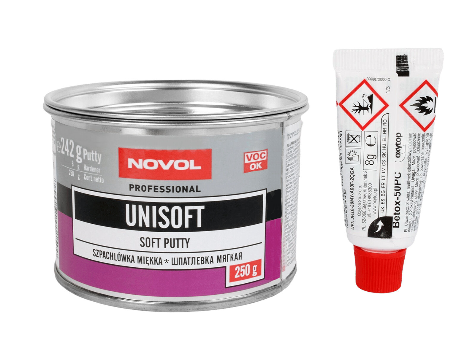 Шпатлевка NOVOL UNISOFT 0.25кг