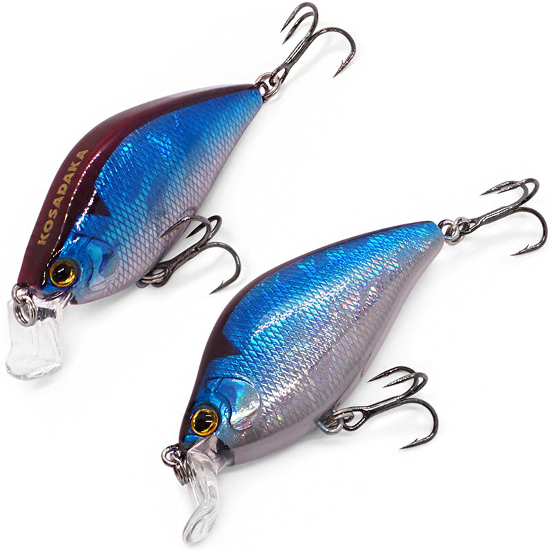 Воблер Kosadaka 3D Flat Crank 55F, плав, 55мм, 7.5г, 0.1-0.6м, цв. BLU