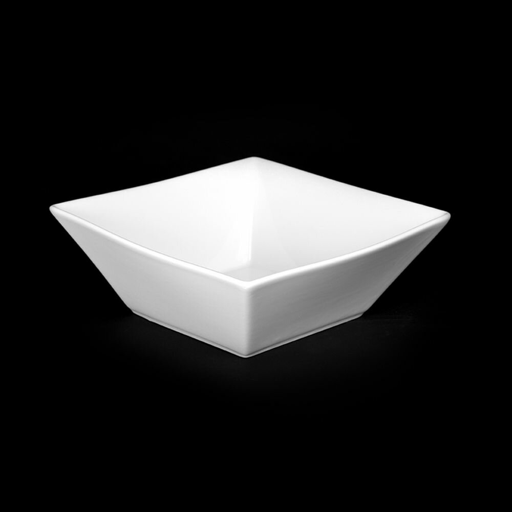 Салатник фарфоровый "Corone Carre" квадратный 1000мл 17,5х17,5см