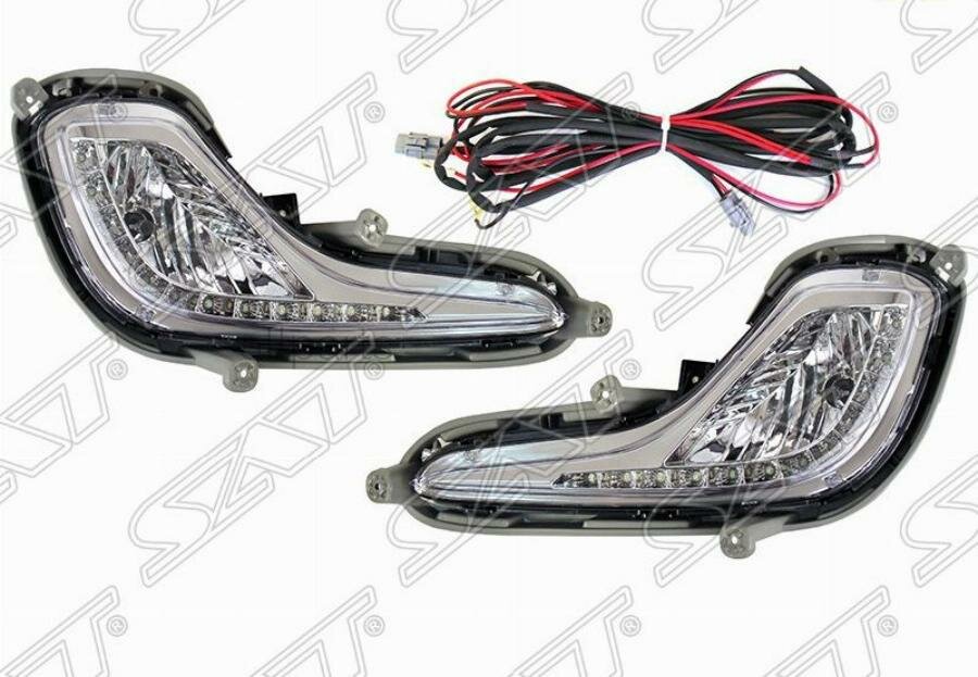 SAT ST-221-20S1DP Фара противотуманная (ДХО/ Комплект) Hyundai Solaris 10-14 / Accent 11-17