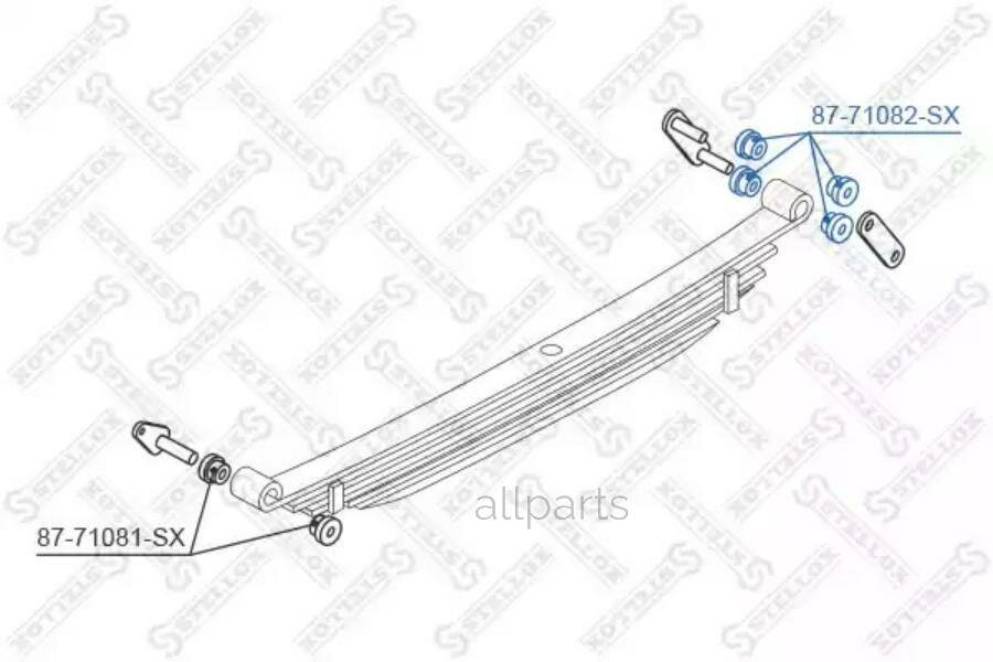 STELLOX 8771082SX 571 0782 [S08428333] ! втулка рессоры зад.\ Mazda E2200 SD/SR 2WD 87-97