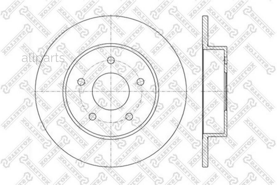 STELLOX 60202257SX диск тормозной задний!\ Nissan Primera P12/Almera Tino 1.6-2.0/2.2Di 00>