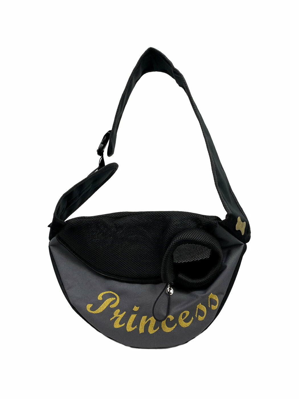 Слинг-переноска Melenni Стандарт Princess M серый/черная сетка